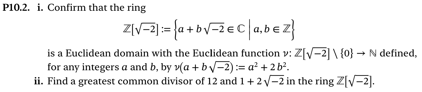 Solved P10.2. i. ﻿Confirm that the | Chegg.com