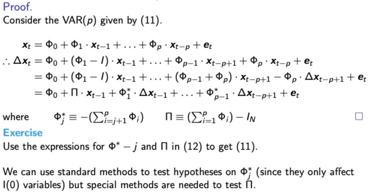 Solved How would you transform a VAR(2) ﻿to a VECM(1). | Chegg.com