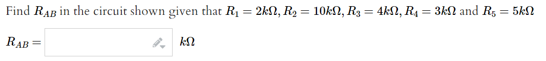 Solved Find RAB in the circuit shown given that | Chegg.com