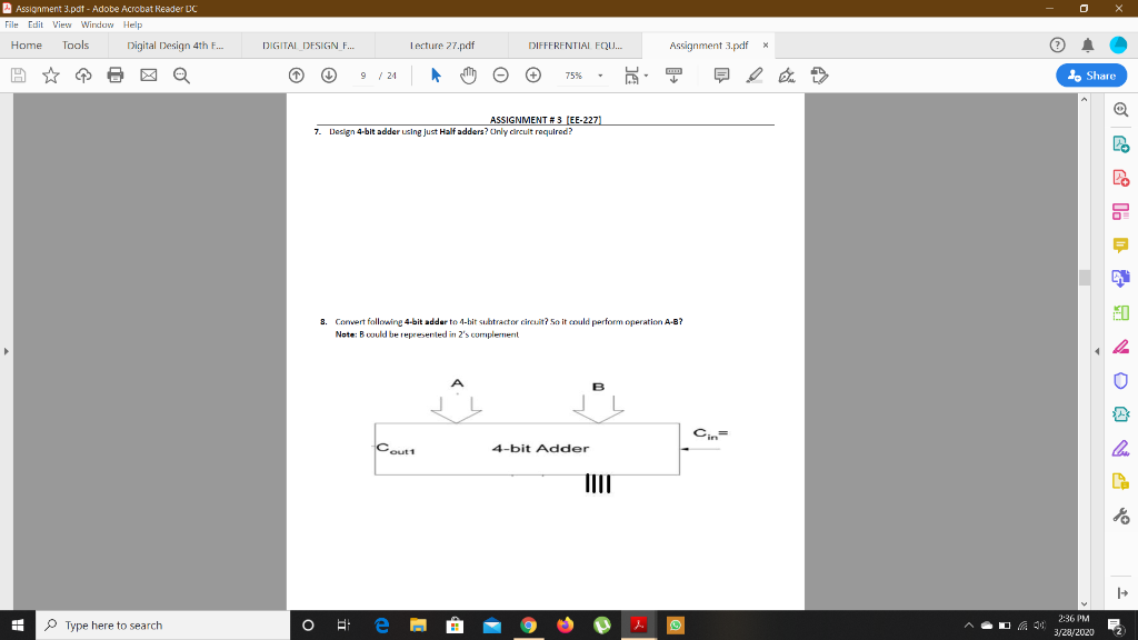 Solved Assignment 3.pdf - Adobe Acrobat Reader DC File Edit | Chegg.com