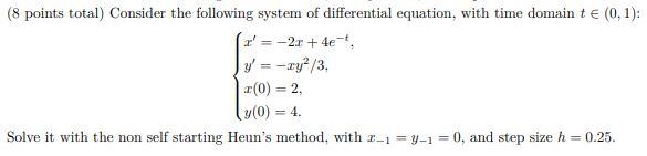 Solved (8 points total) Consider the following system of | Chegg.com
