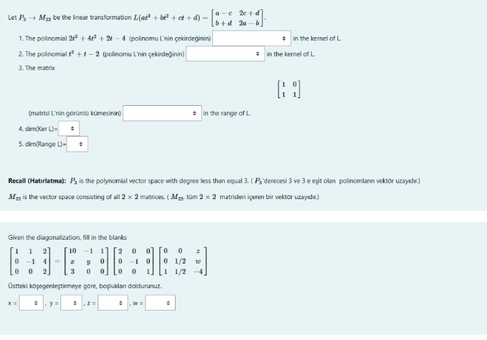 Let P3→M22 be the linear transformation | Chegg.com