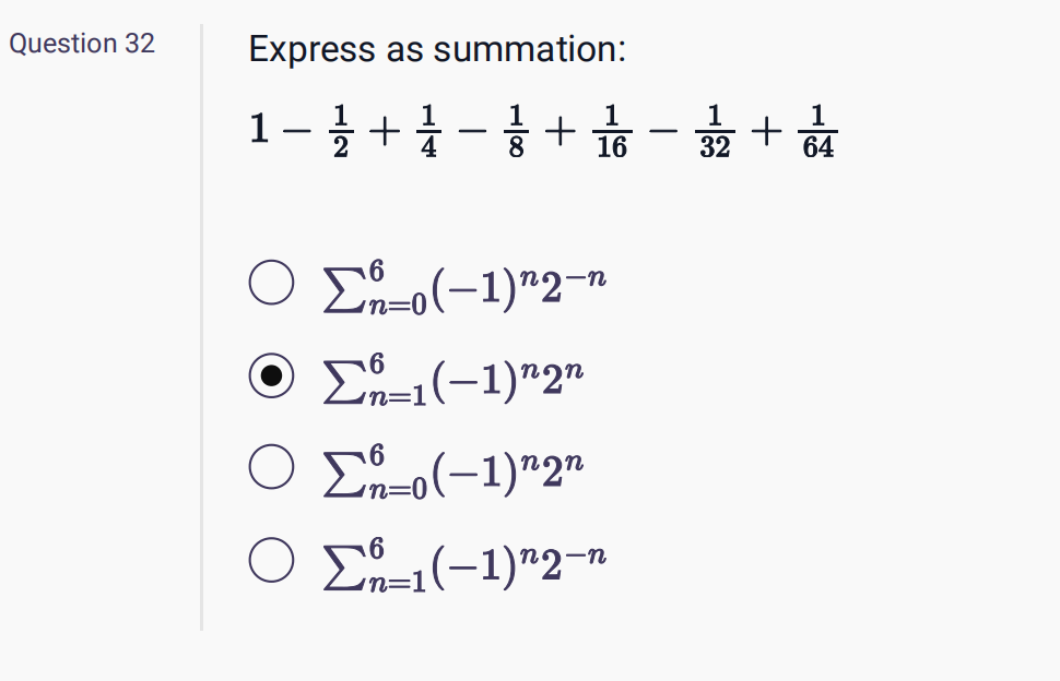 Solved Express as summation: | Chegg.com