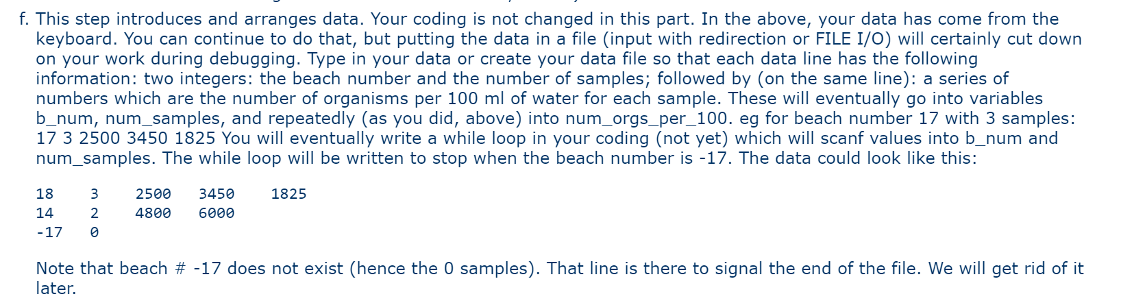 Solved f. This step introduces and arranges data. Your | Chegg.com