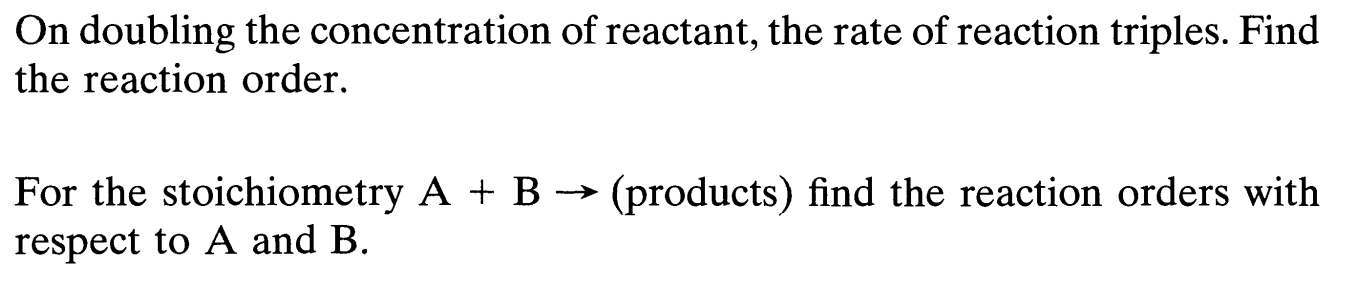 Solved On doubling the concentration of reactant, the rate | Chegg.com