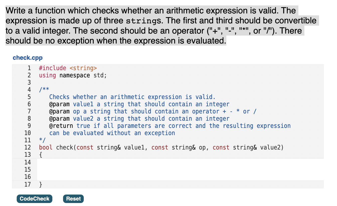 Solved Write a function which checks whether an arithmetic | Chegg.com