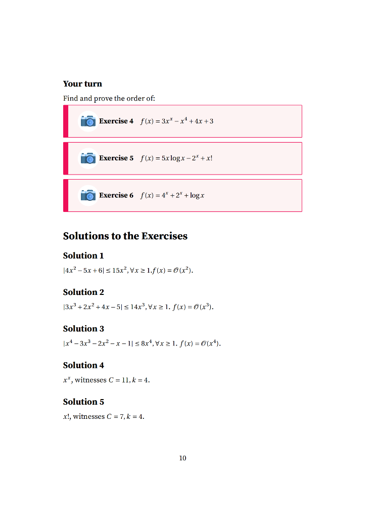 Solved Your turn Find and prove the order of: Exercise | Chegg.com
