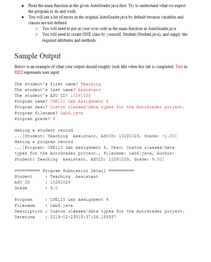 Solved CSE 110 - Lab 6 Lab Topics • • • Classes and Objects | Chegg.com