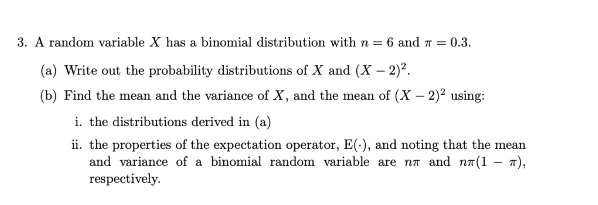 Solved A random variable x ﻿has a binomial distribution with | Chegg.com