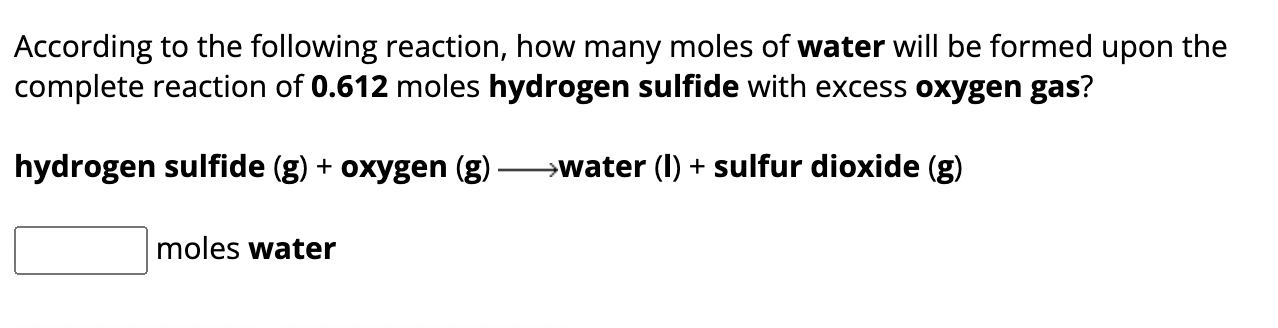 Solved According to the following reaction, how many moles | Chegg.com