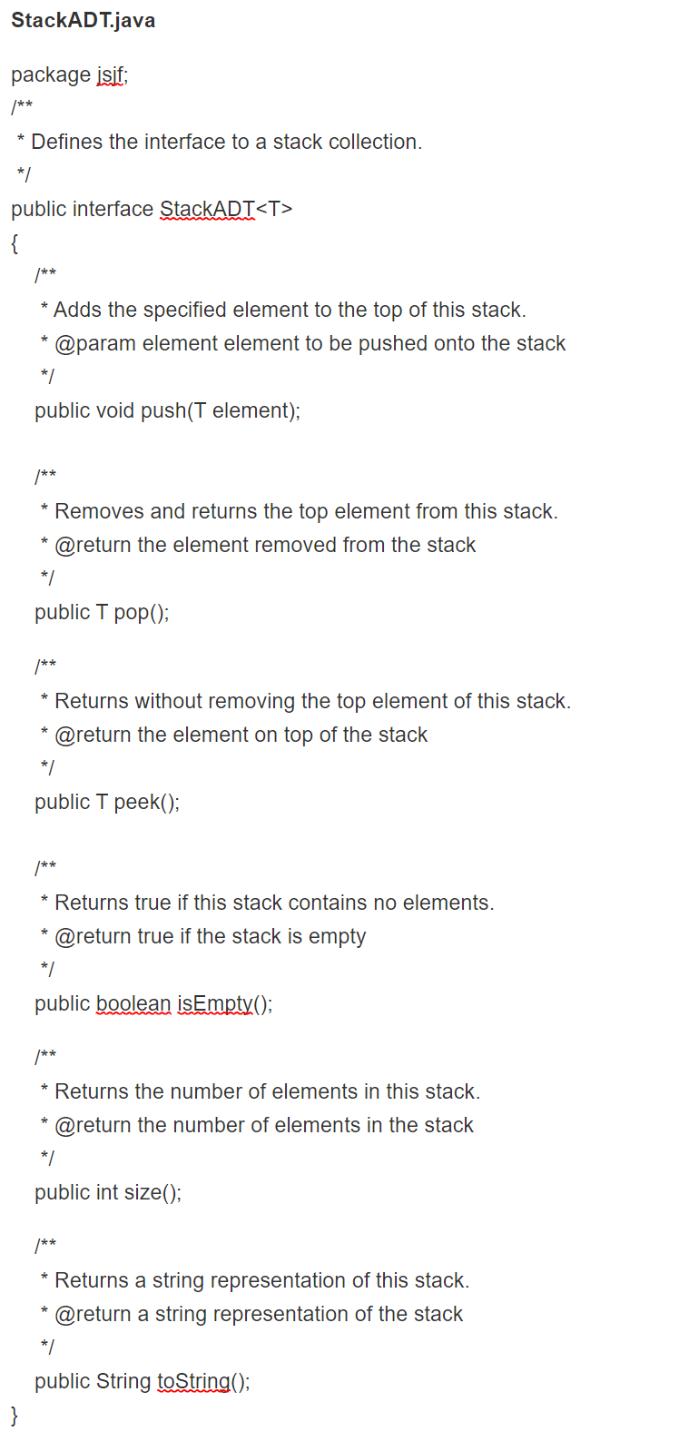 LinkedStack.java package jsjf; public class | Chegg.com
