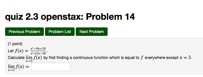 Solved quiz 2.3 openstax: Problem 14 Previous Problem | Chegg.com