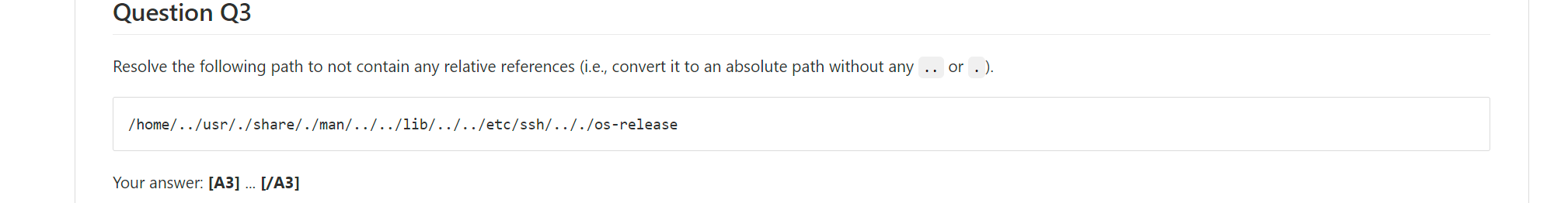 Solved Question Q3 Resolve the following path to not contain | Chegg.com