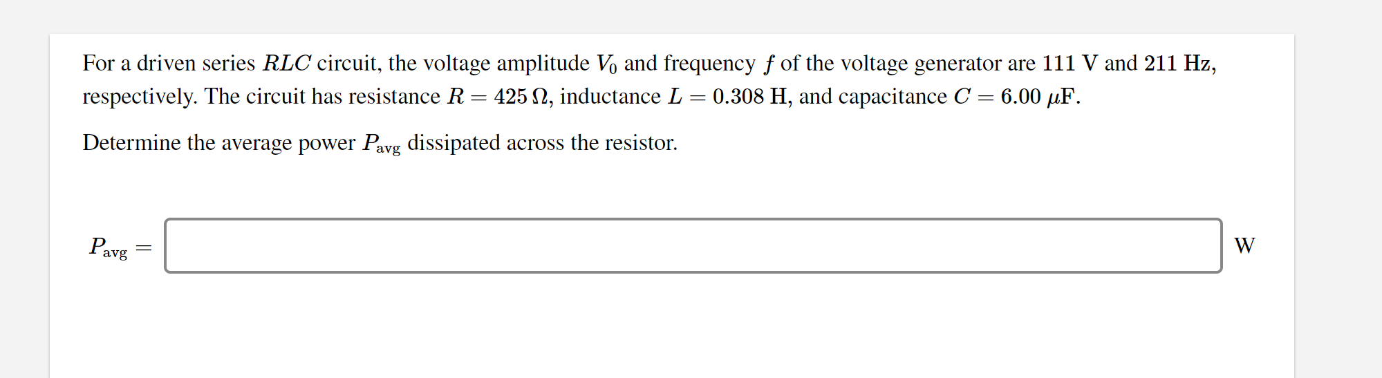 Solved For a driven series RLC circuit, the voltage | Chegg.com