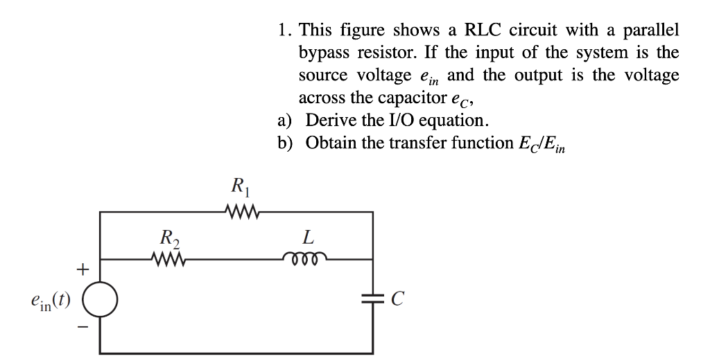 Solved 1. This figure shows a RLC circuit with a parallel | Chegg.com