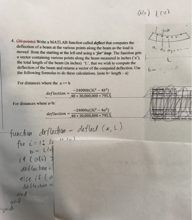 Solved Glx) 4. (20-peints) Write a MATLAB function called | Chegg.com