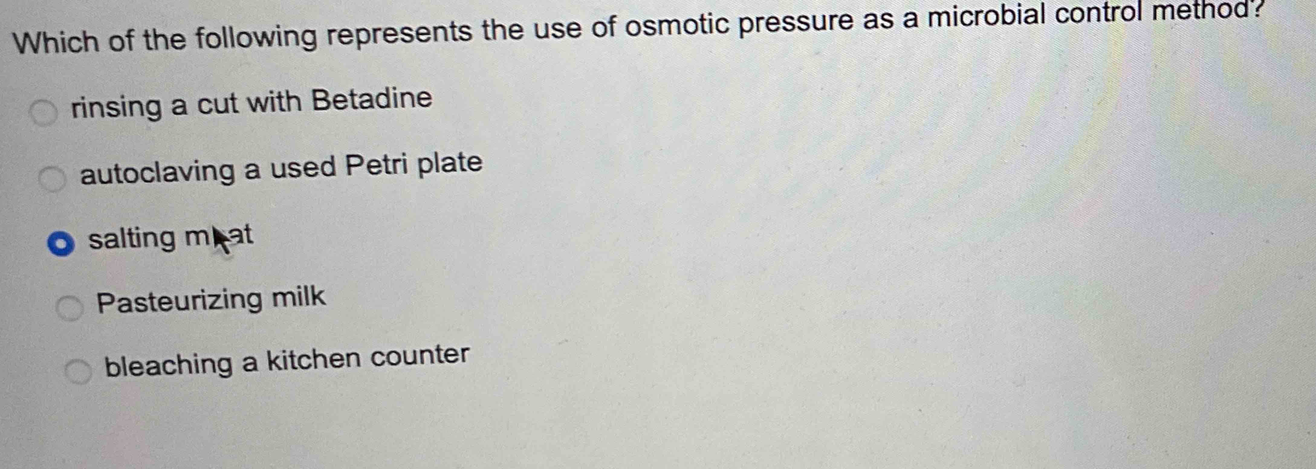 Solved Which of the following represents the use of osmotic | Chegg.com