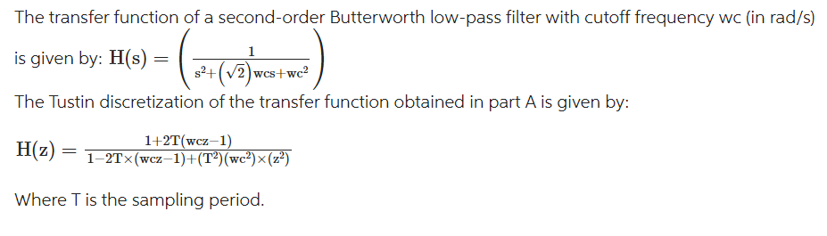 Solved The transfer function of a second-order Butterworth | Chegg.com