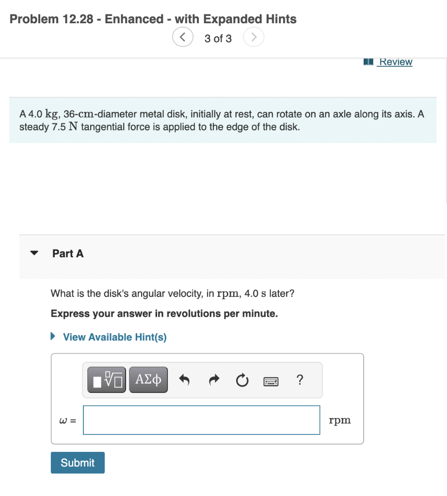 Solved Problem 12.28 - Enhanced - with Expanded Hints 3 of 3 | Chegg.com