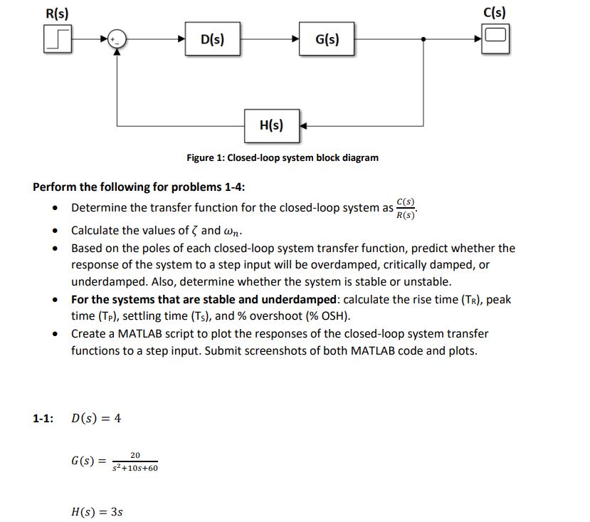 Solved Perform the following for problems 1-4: - Determine | Chegg.com