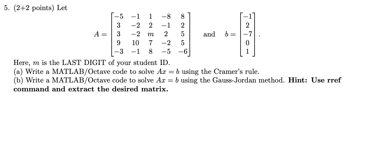 Solved 5. (2+2 points ) Let | Chegg.com