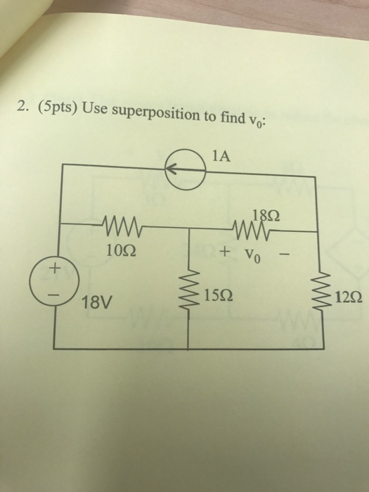 Solved Use superposition to find v_0: | Chegg.com