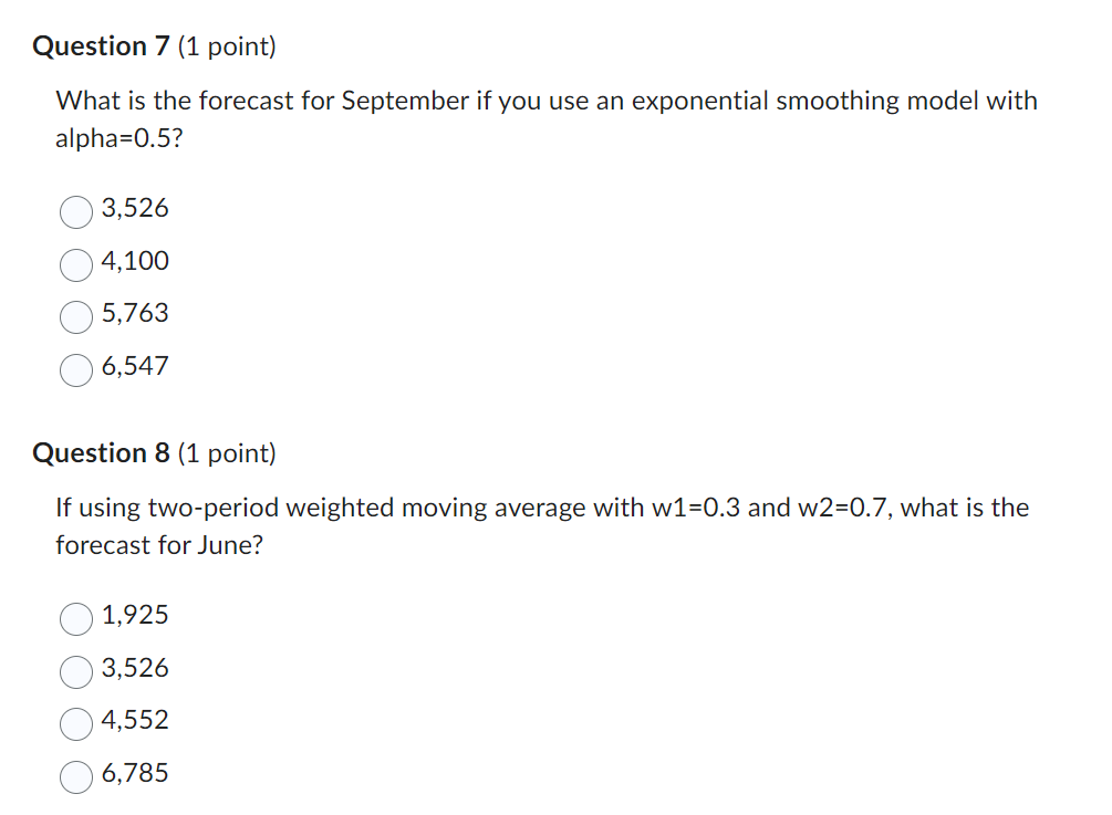 Solved Question 6 (2 points) Please use the information to | Chegg.com Solved Question 6 (2 points) Please use the information to | Chegg.com