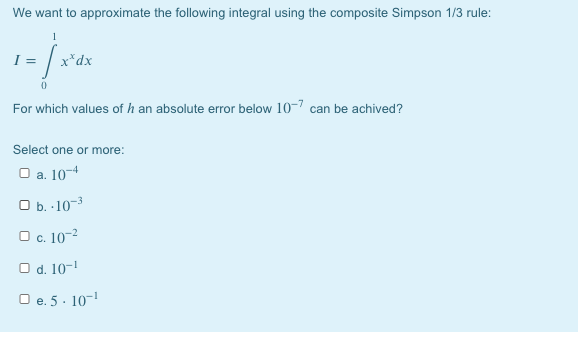 Solved We want to approximate the following integral using | Chegg.com