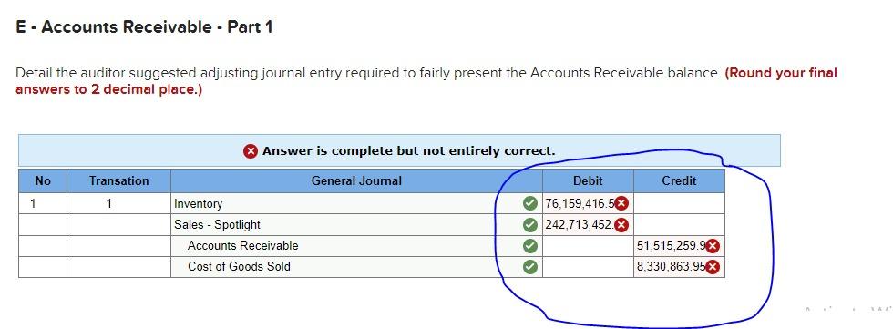Detail the auditor suggested adjusting journal entry | Chegg.com