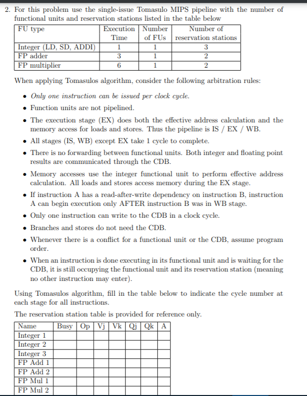 1 3 2 6 2 2. For this problem use the single-issue | Chegg.com
