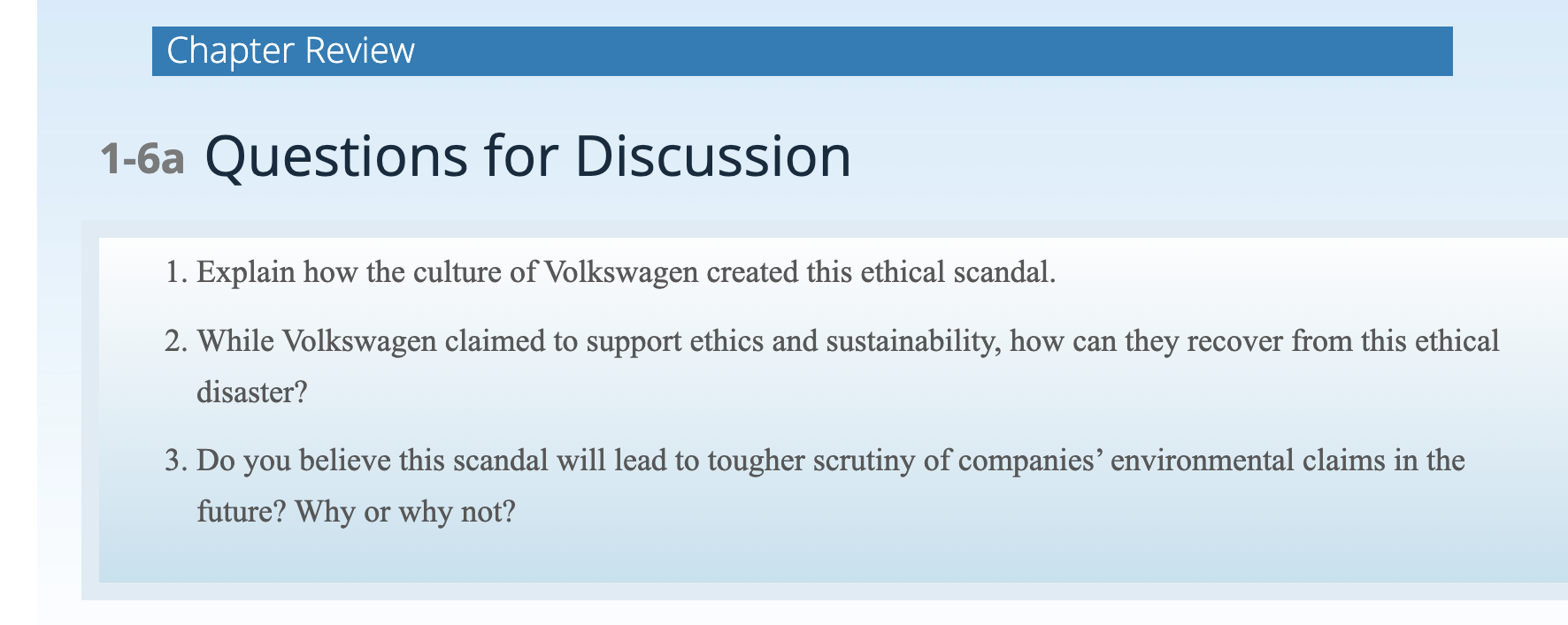 Solved Chapter Review 1 6a Questions For Discussion 1