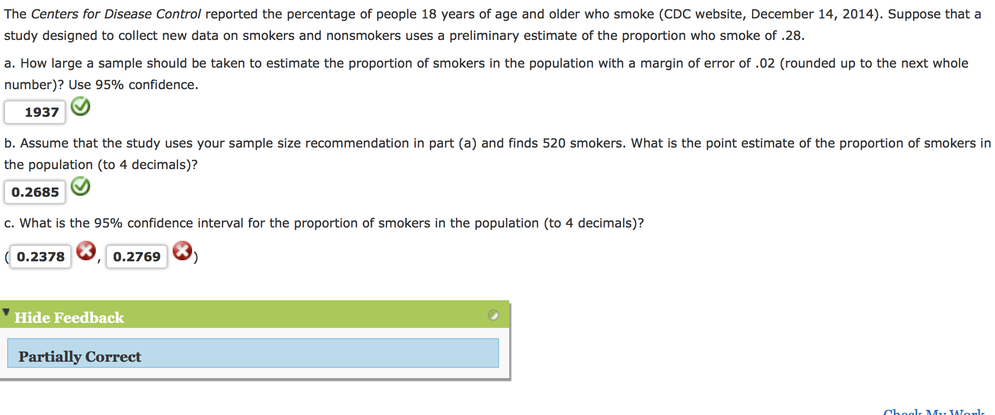 Solved The Centers for Disease Control reported | Chegg.com