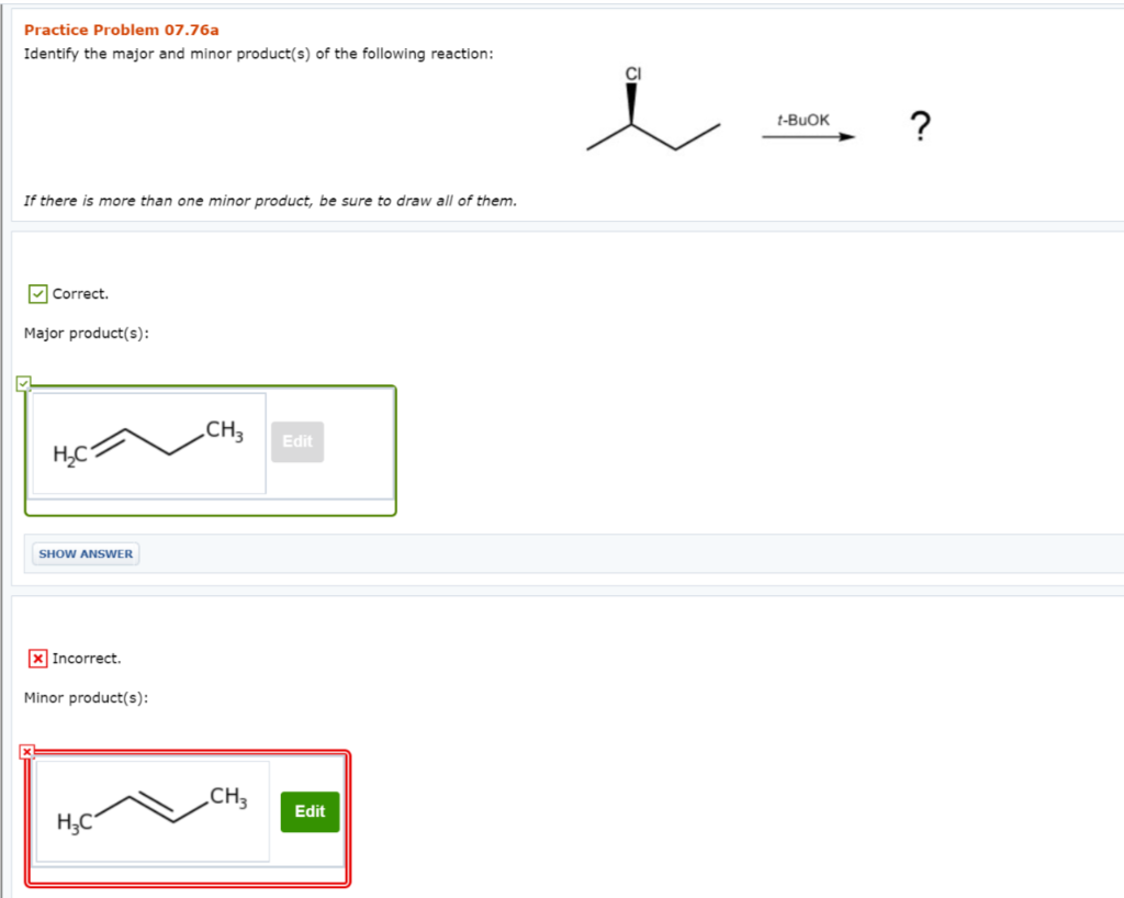 Solved Practice Problem 07.76a Identify the major and minor | Chegg.com Solved Practice Problem 07.76a Identify the major and minor | Chegg.com