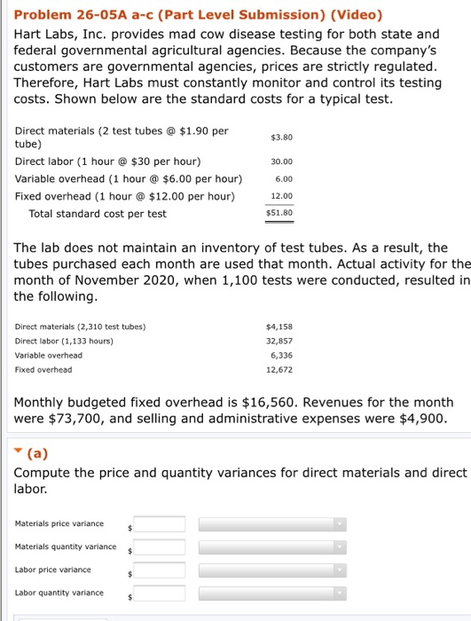 Solved Problem 26-05A a-c (Part Level Submission) (Video) | Chegg.com