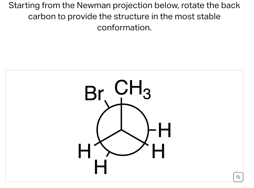 Solved Starting from the Newman projection below, rotate the | Chegg.com