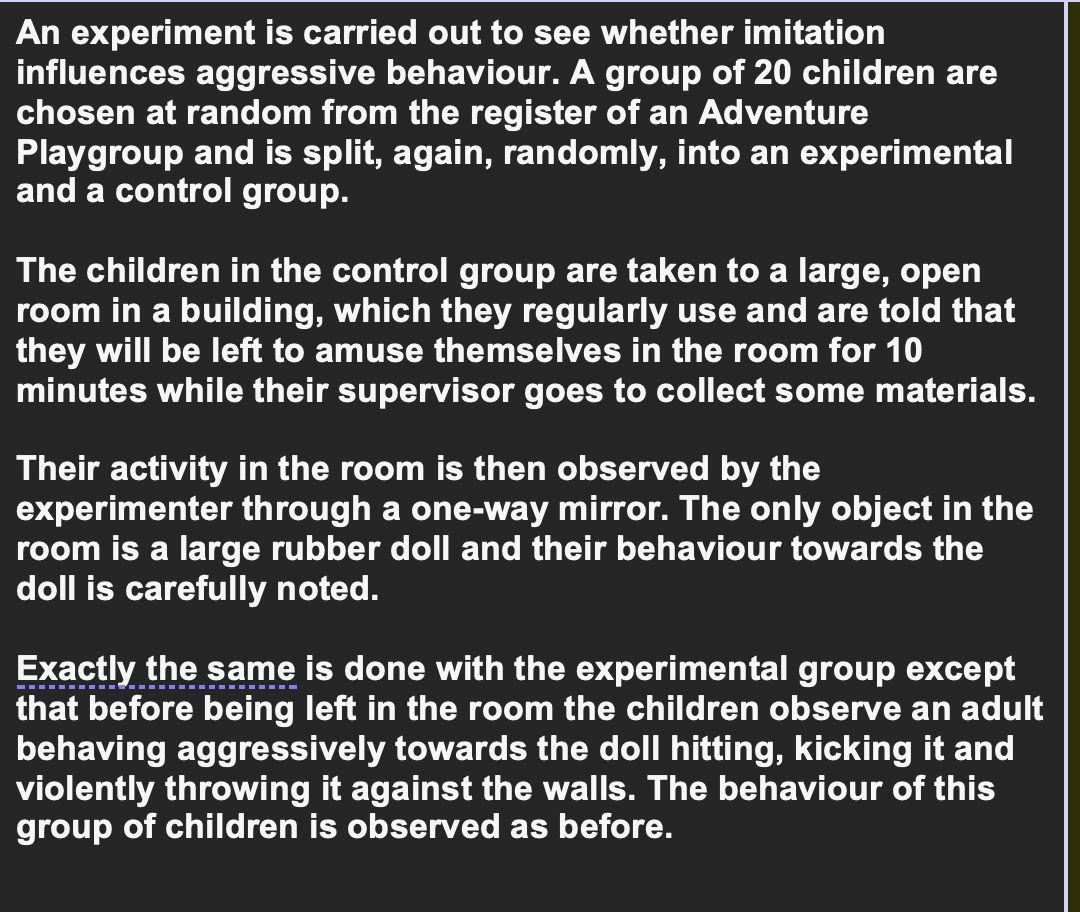 Solved An experiment is carried out to see whether imitation | Chegg.com