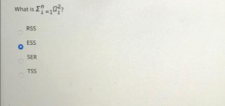 Solved What is E1 -1972 RSS ESS SER TSS Which of the | Chegg.com