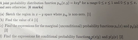 Solved 4 joint probability distribution function | Chegg.com