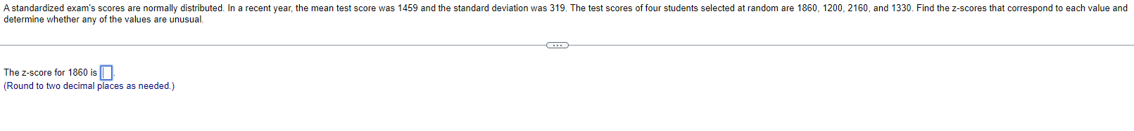 Solved determine whether any of the values are unusual.The | Chegg.com