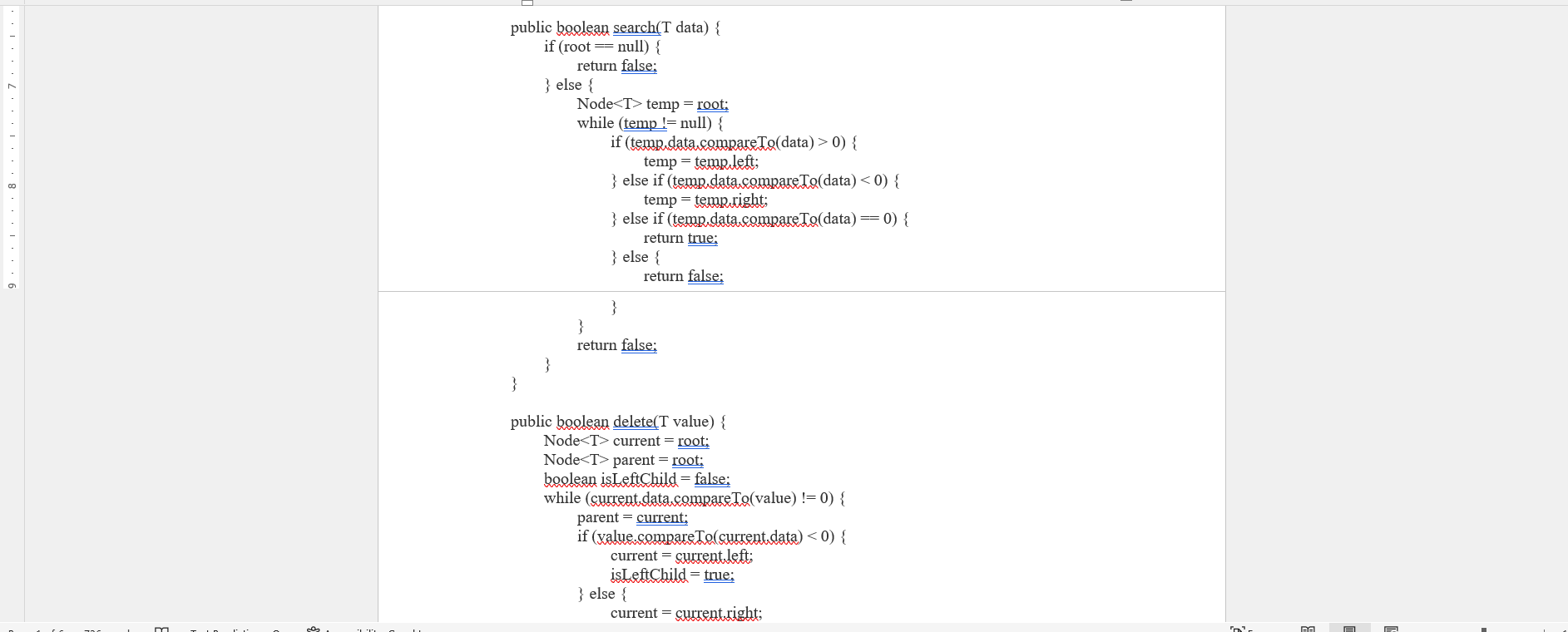 1) Part one // filename: myBST.java public class | Chegg.com