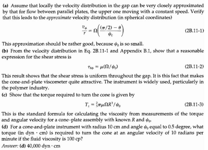 Solved (a) Assume that locally the velocity distribution in | Chegg.com