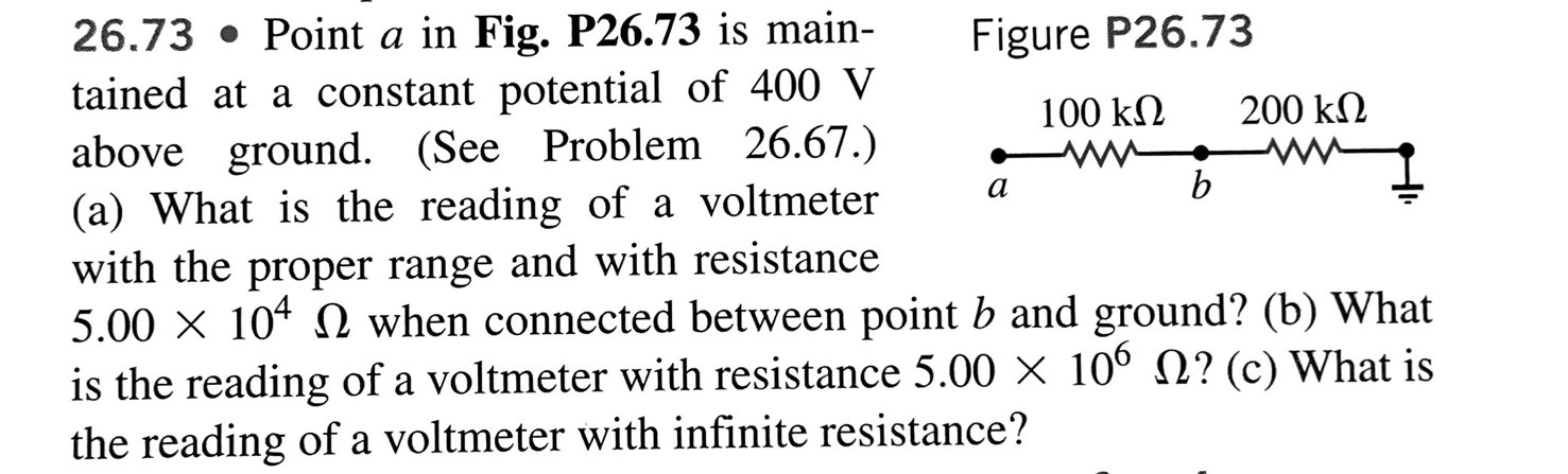 Solved 26.73 Point a in Fig. P26.73 is main- Figure P26.73 | Chegg.com