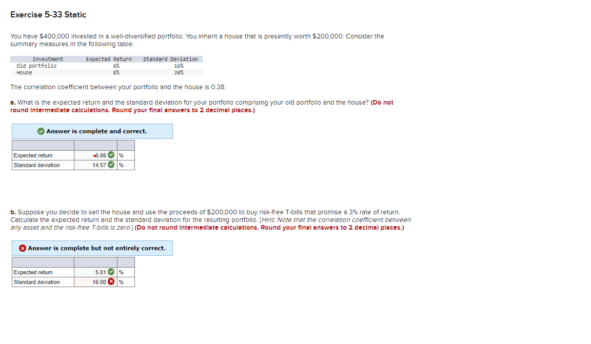 Solved You have $400,000 Invested In a well-diversified | Chegg.com