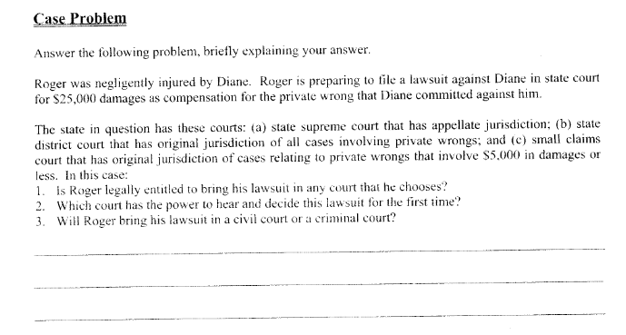 Solved Case Problem Answer the following problem, briefly | Chegg.com