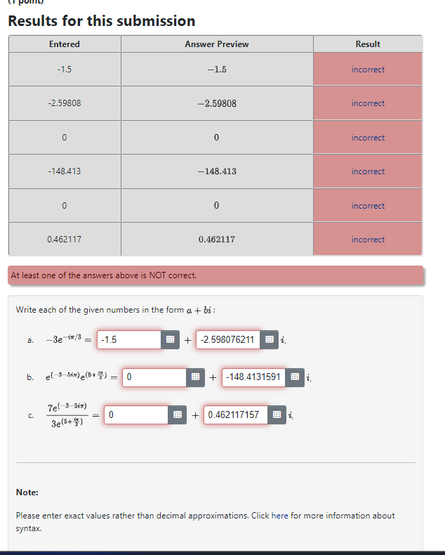 Solved Results for this submission At least one of the | Chegg.com
