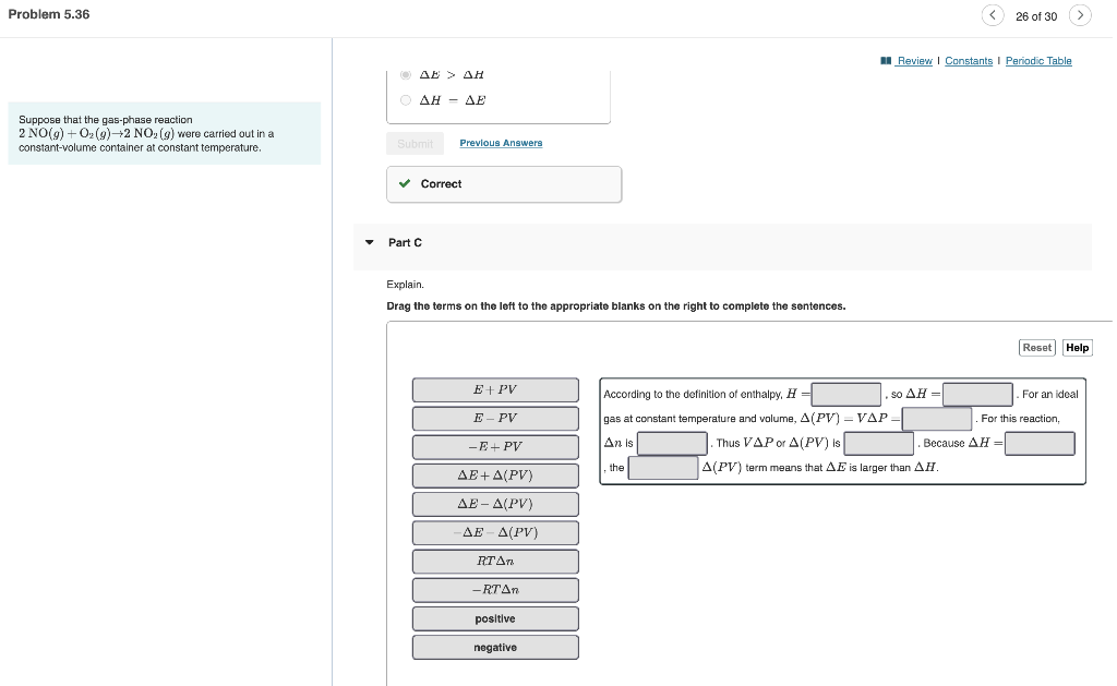 Solved Problem 5.36 26 of 30 > Review | Constants Periodic | Chegg.com