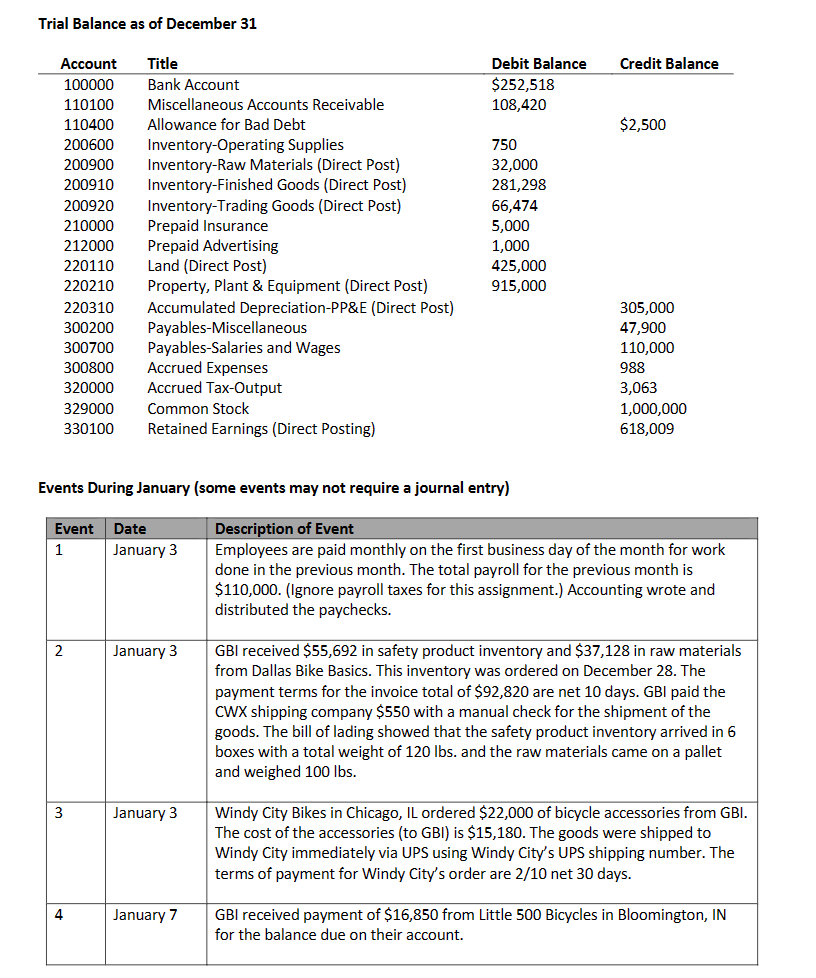 Section 3: Analyze and Prepare Journal Entries Below | Chegg.com