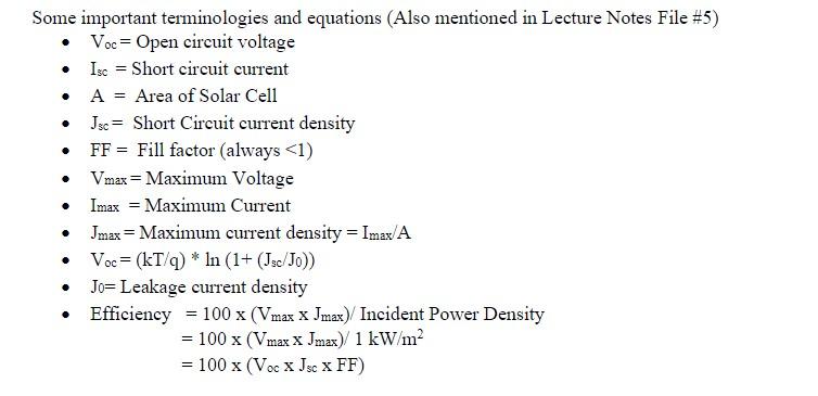 Solved Some important terminologies and equations (Also | Chegg.com