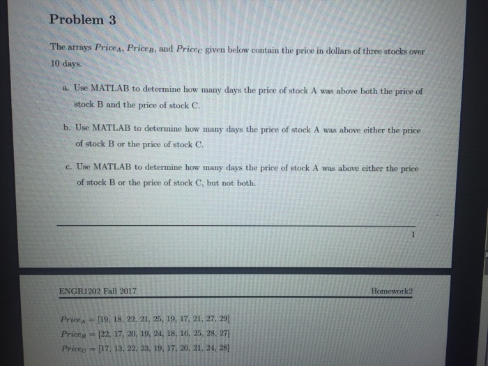 Solved The arrays Price_A, Price_B, and Price_C given below | Chegg.com