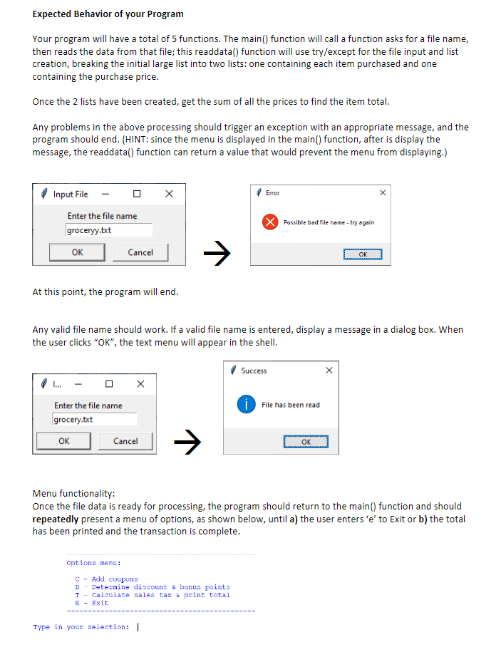 CIS 221 PA5 - Grocery Transaction This is an | Chegg.com